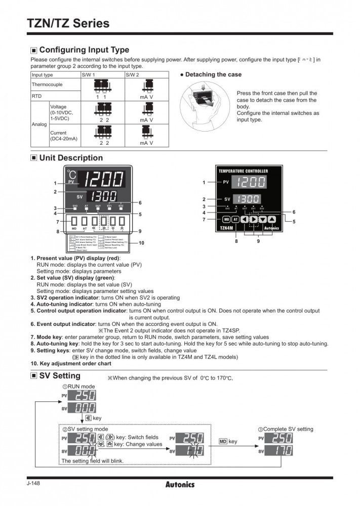 TZN/TZ Series document page 9