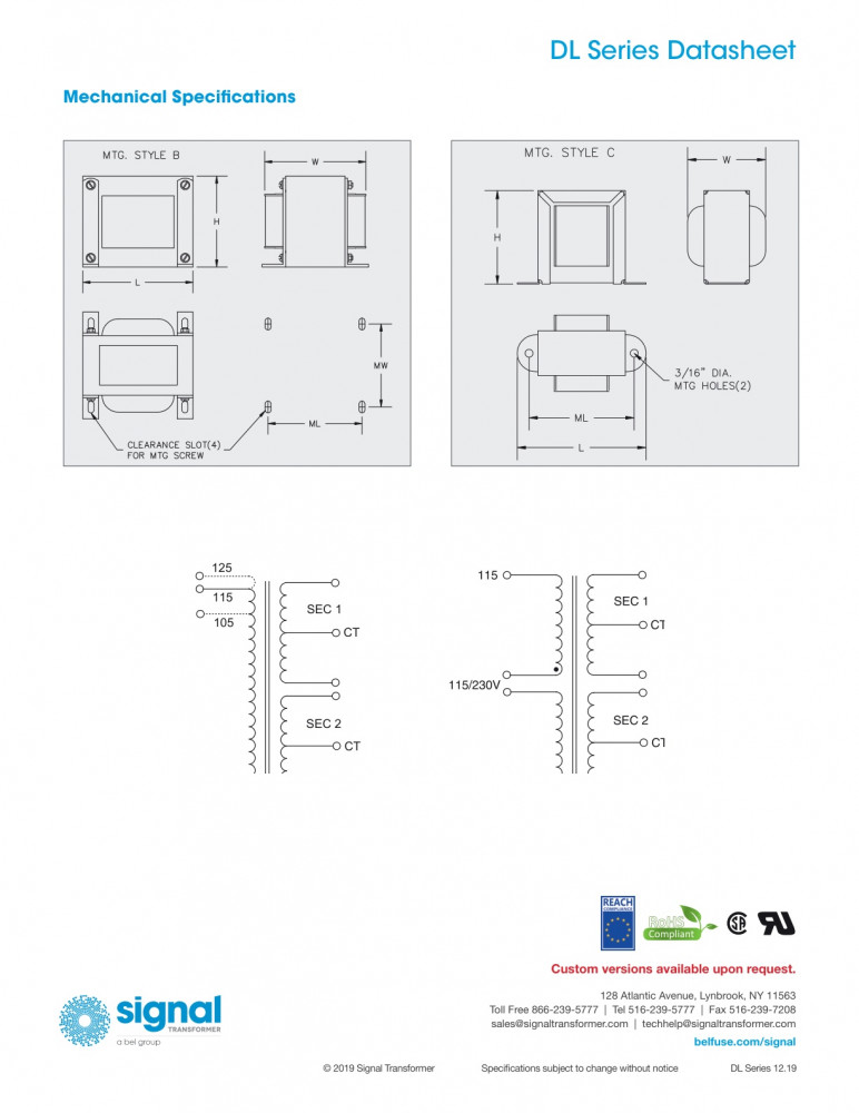 Bel Fuse DL Series datasheet page 6