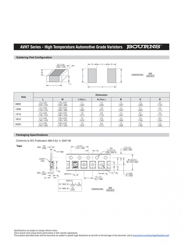BOURNS AVHT datasheet page 8