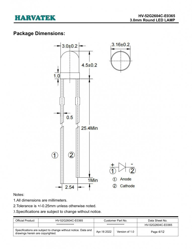HV-52G2604C-E0365 datasheet page 4