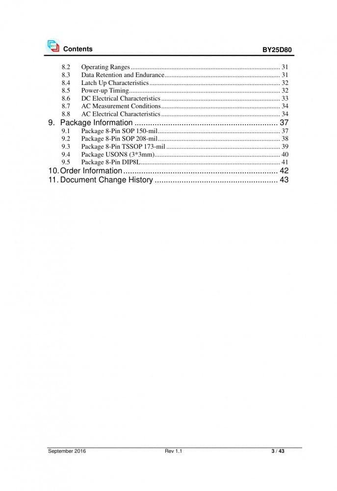 BY25D80 datasheet page 3