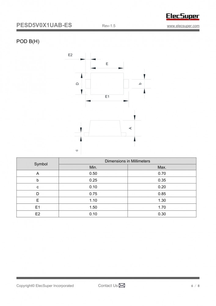 PESD5V0X1UAB-ES datasheet page 6