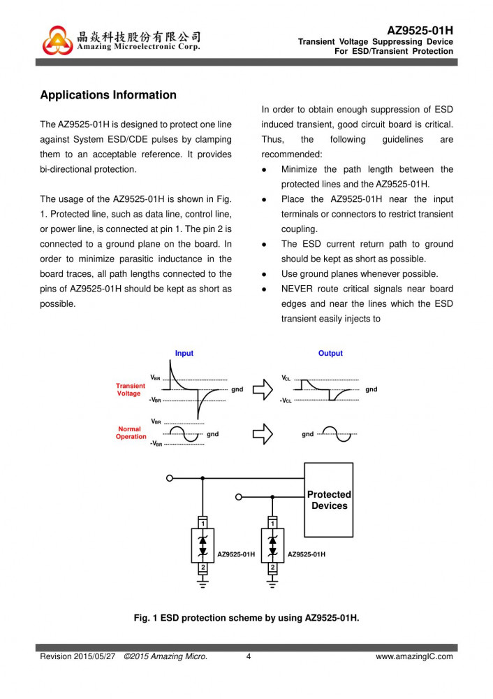 AZ9525-01H technical document page 4