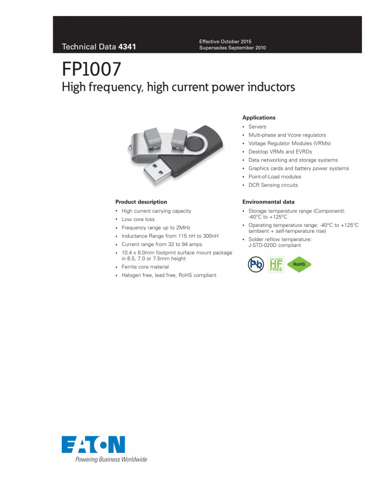 FP1007 datasheet page 1