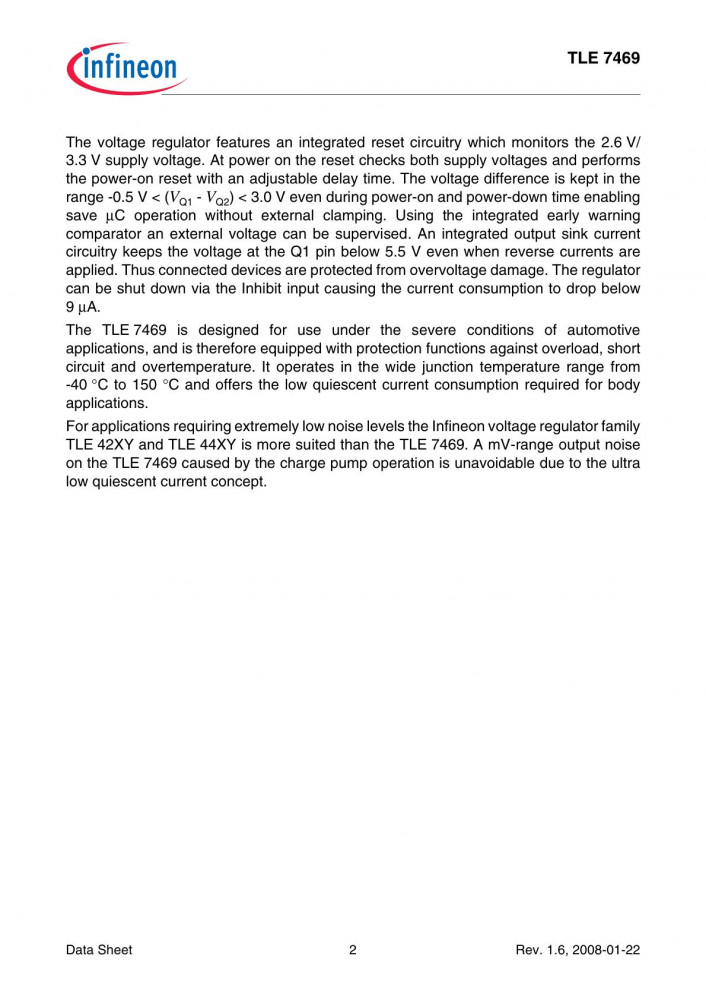 TLE7469G V53 datasheet page 2