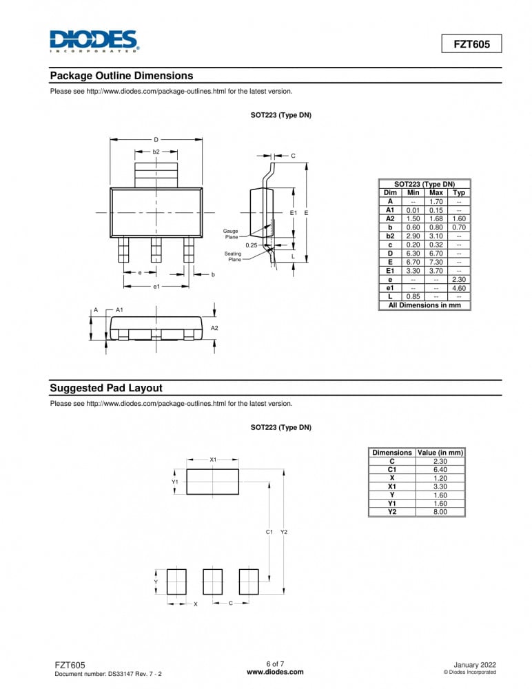 FZT605TA datasheet page 6