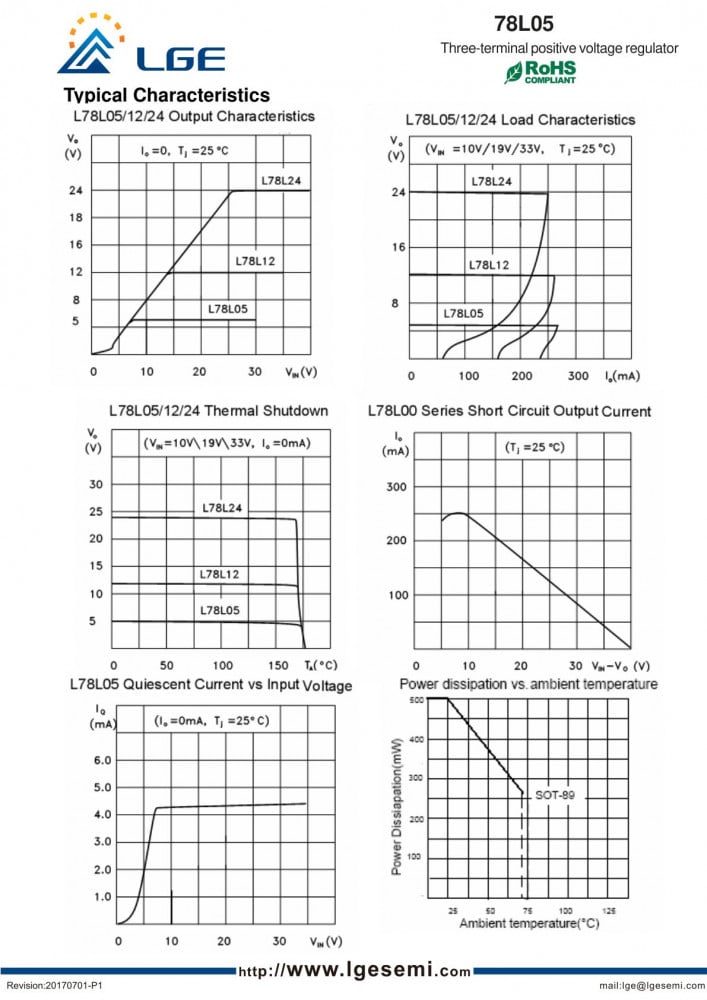 LGE 78L05 datasheet page 2