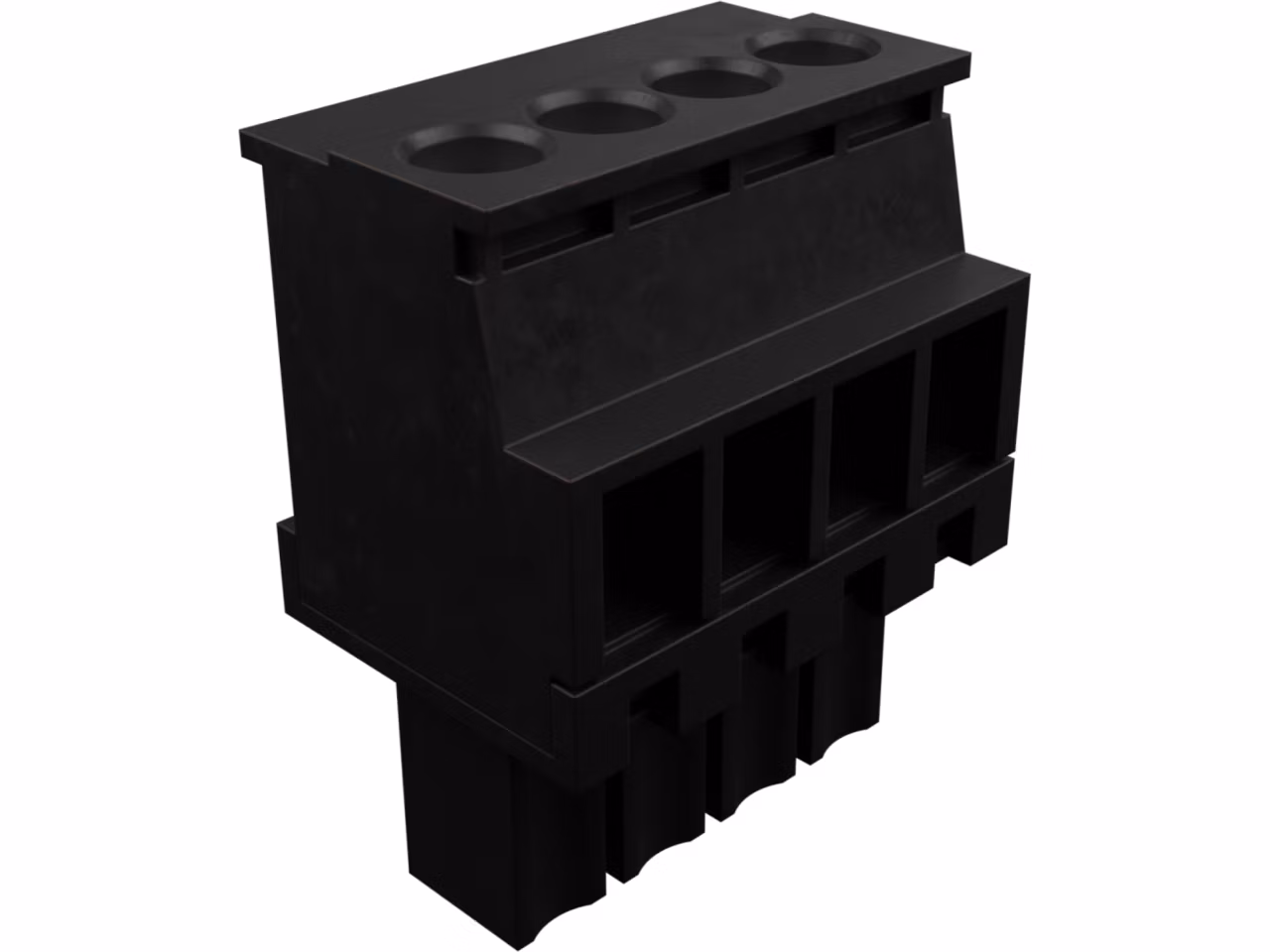 3.50mm Pitch Eurostyle Vertical Plug, with Reverse Imprinting, Rear Wire Entry, Gold (Au) Plated, Black, 4 Circuits for sale