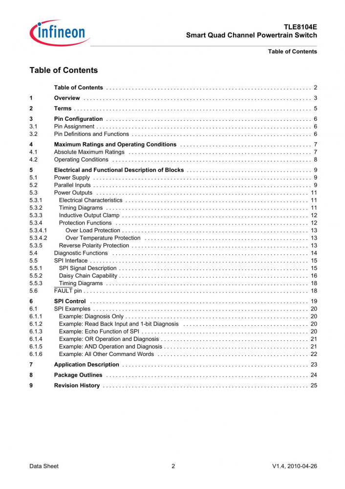 TLE8104E datasheet page 2