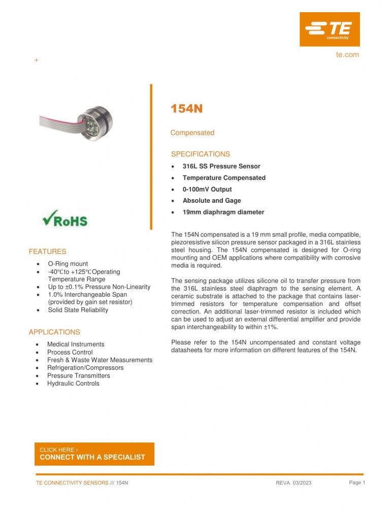 154N datasheet page 1