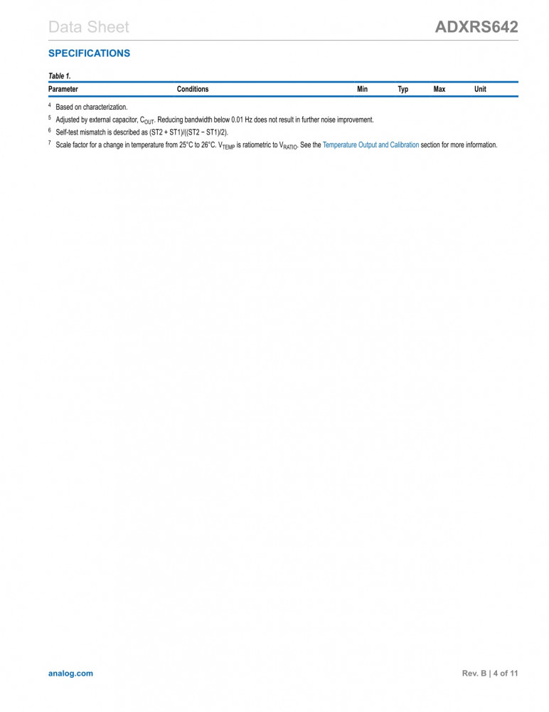 ADXRS642 technical document page 4