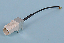 FAKRA SMB Straight Plug Keying Code C Blue to FAKRA SMB Straight Jack Keying Code C Blue on RG-316 Cable, 1180.00mm Length, 50 Ohms