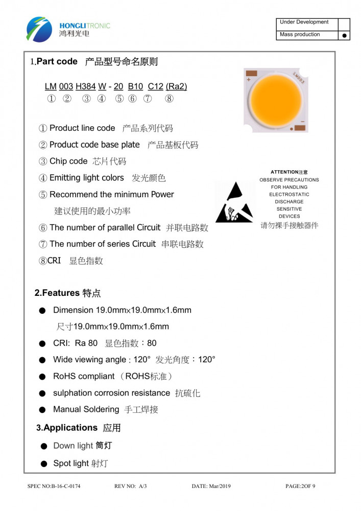 HL-LM003H384W-20B10C12 datasheet page 2