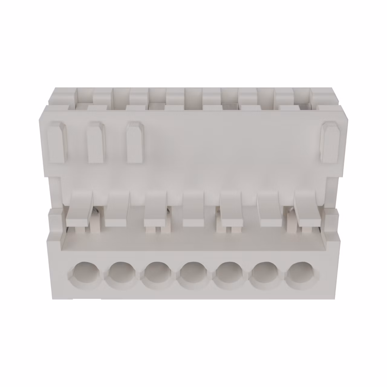 Appli-Mate RAST 2.5 Female Connector, 5.00mm Pitch, 4 Circuits, Position D, E, F and G Removed, Open Endwalls for sale