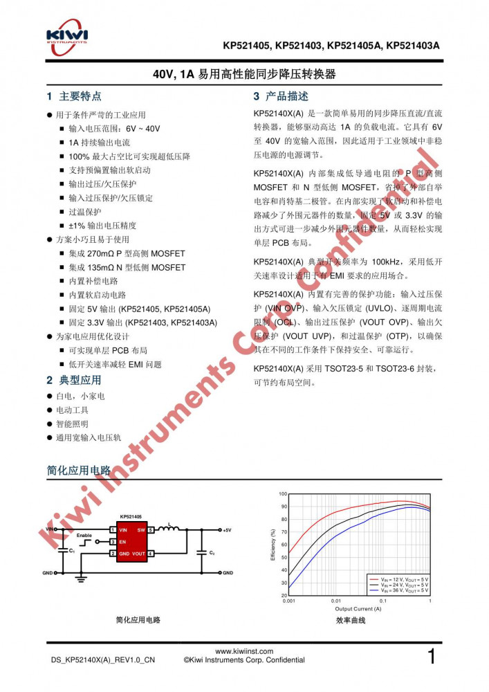 KP521403ALGA datasheet page 1