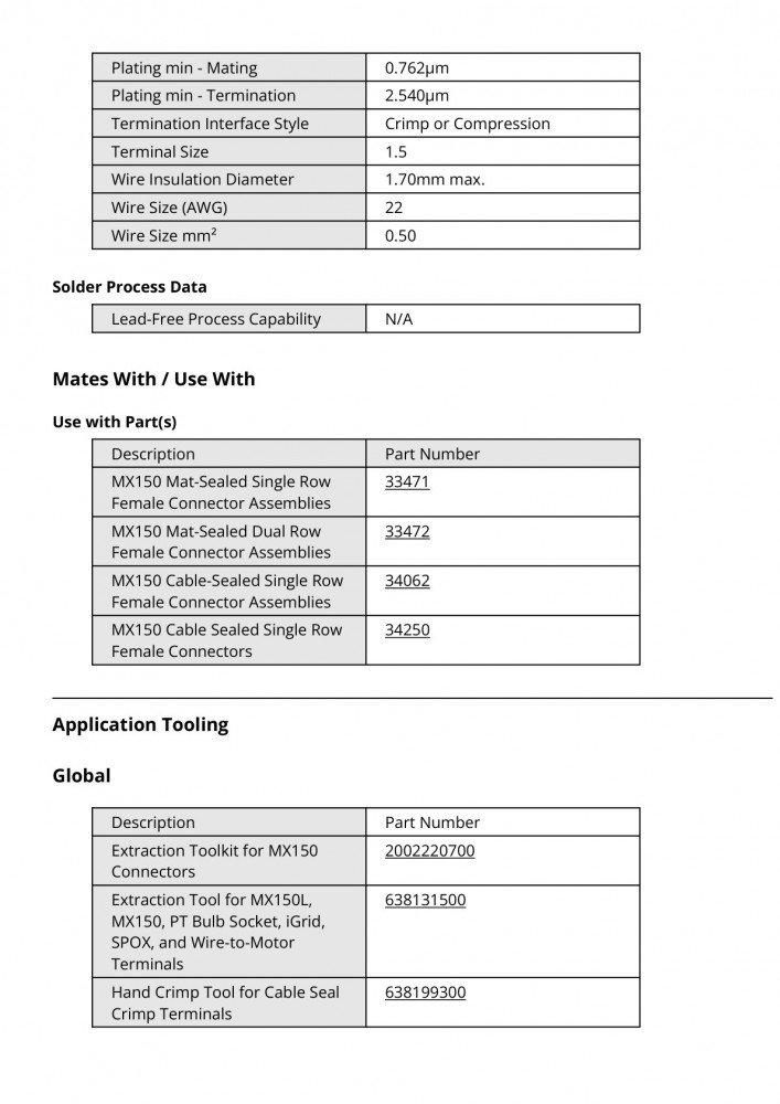 Technical document image 3 for MOLEX 340814003