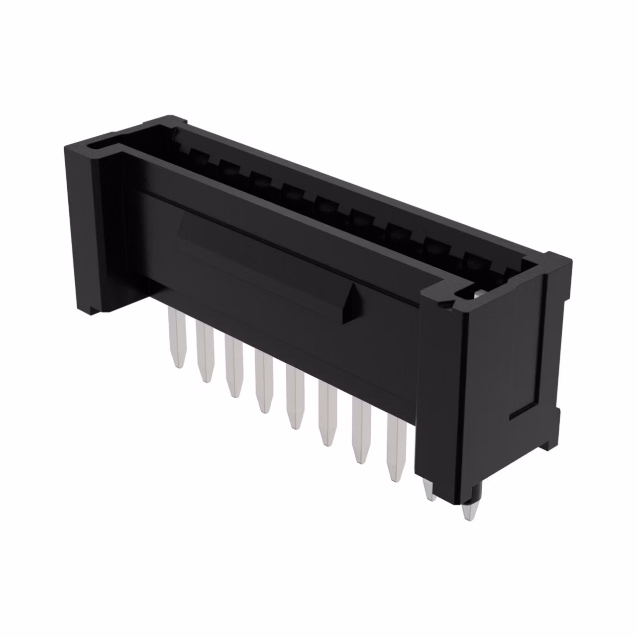 1.25mm Pitch, Micro-Lock Plus PCB Header, Single Row, Vertical, Through Hole, Tin-Bismuth Plating, Positive Lock, 10 Circuits, Low-Halogen, Black for sale