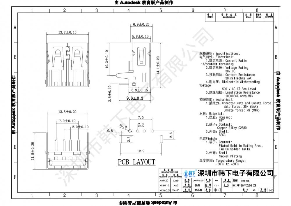 HANXIA HX AF 90 degree ZJDG ZB product drawing