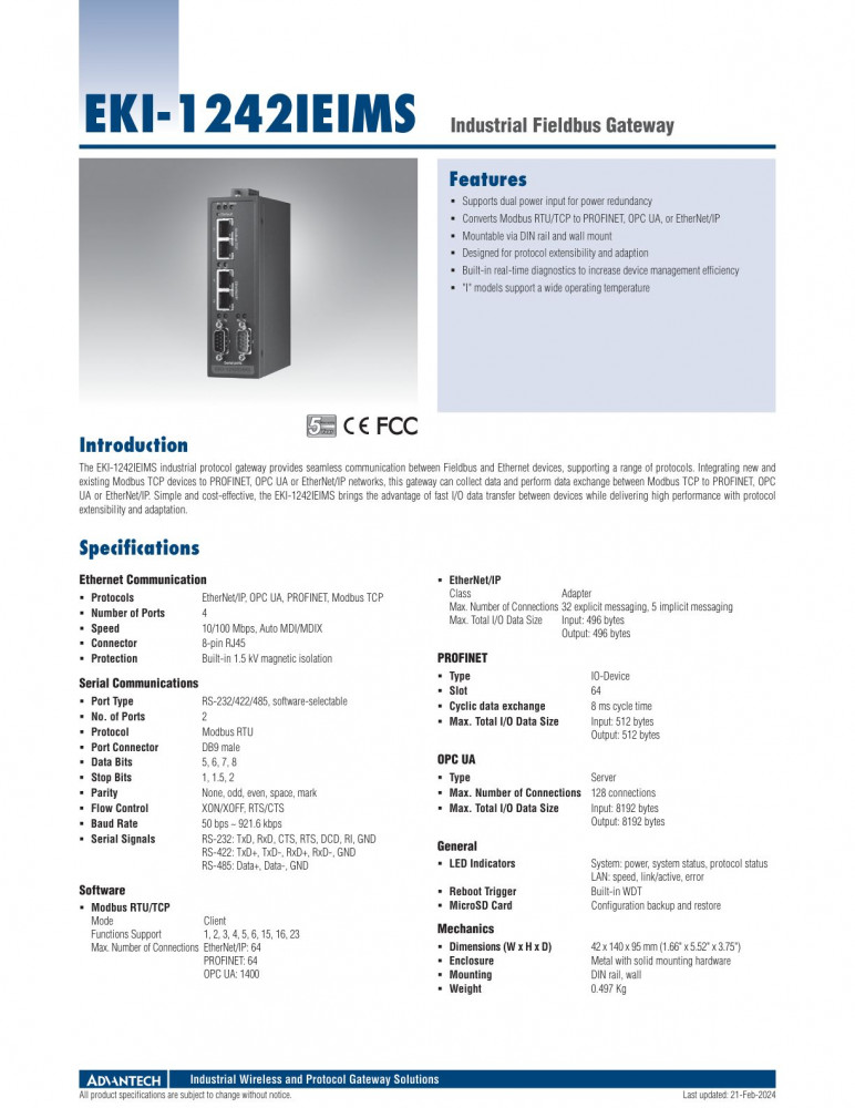 EKI-1242IEIMS technical document page 1