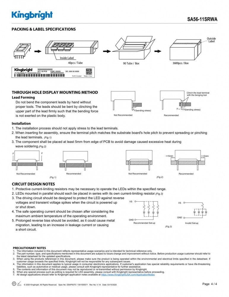 SA56-11SRWA datasheet page 4