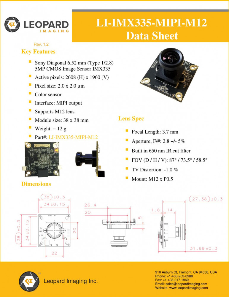Supplied product document page 1