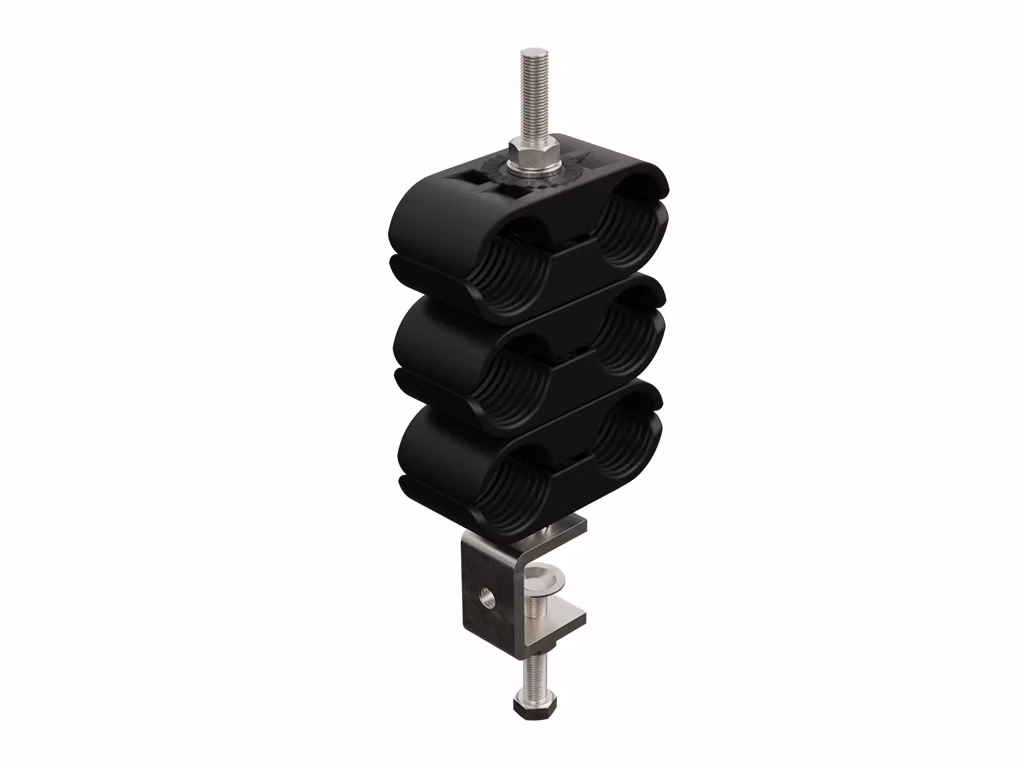 Dual Side, 3-Hole, Feeder Clamp for 7/8