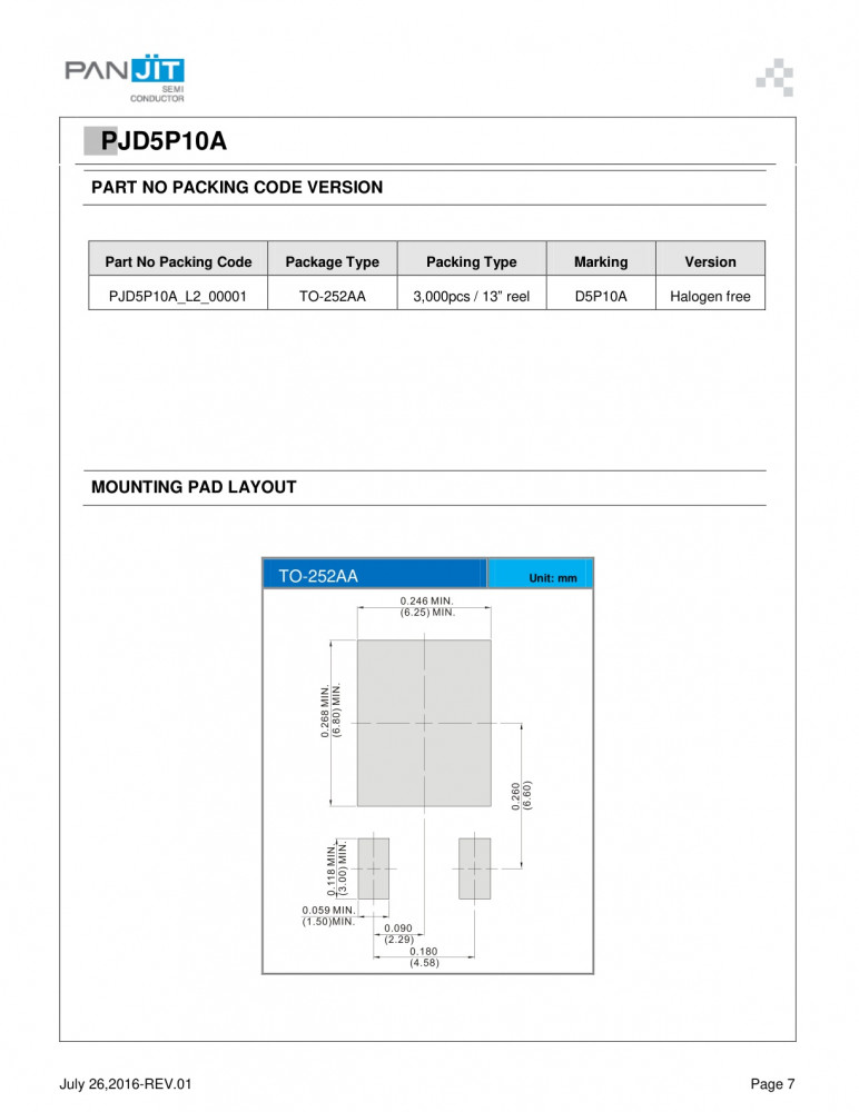 PJD5P10A datasheet page 7