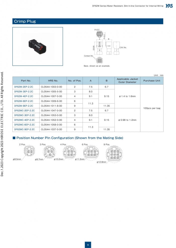 DF62W technical document page 9
