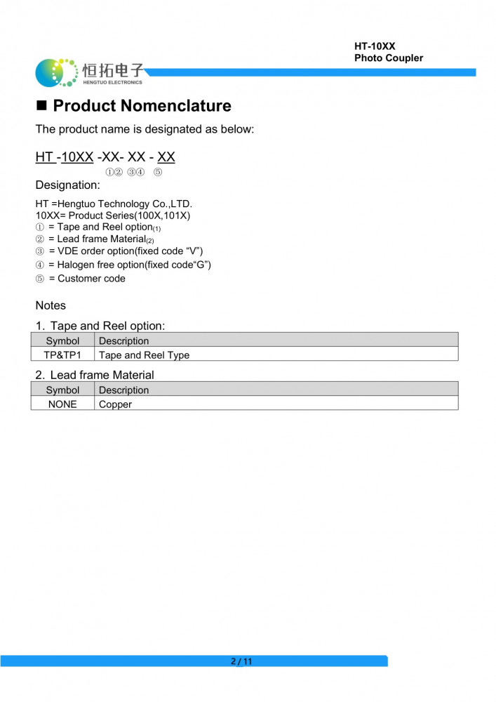 HT-1007-TP1 datasheet page 3