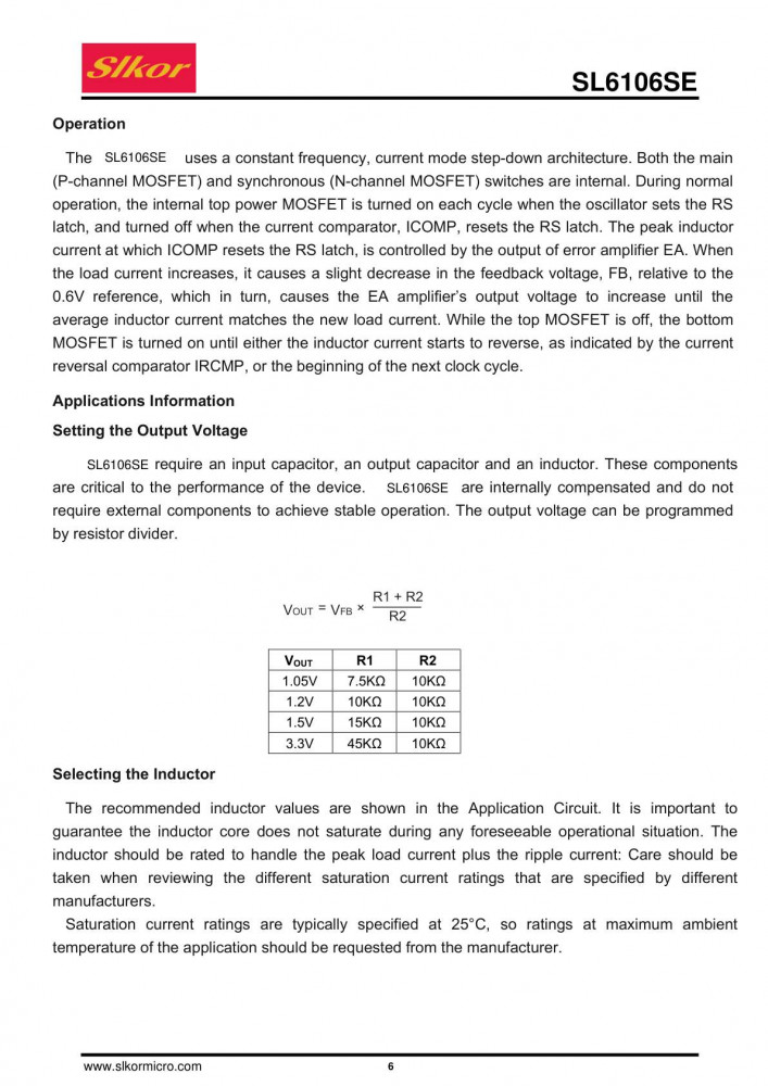 SL6106SE datasheet page 6