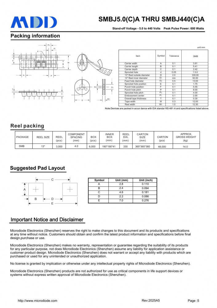 MDD SMBJ6.5CA datasheet page 5
