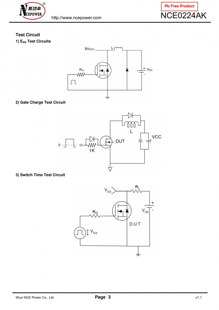 NCE0224AK datasheet page 3