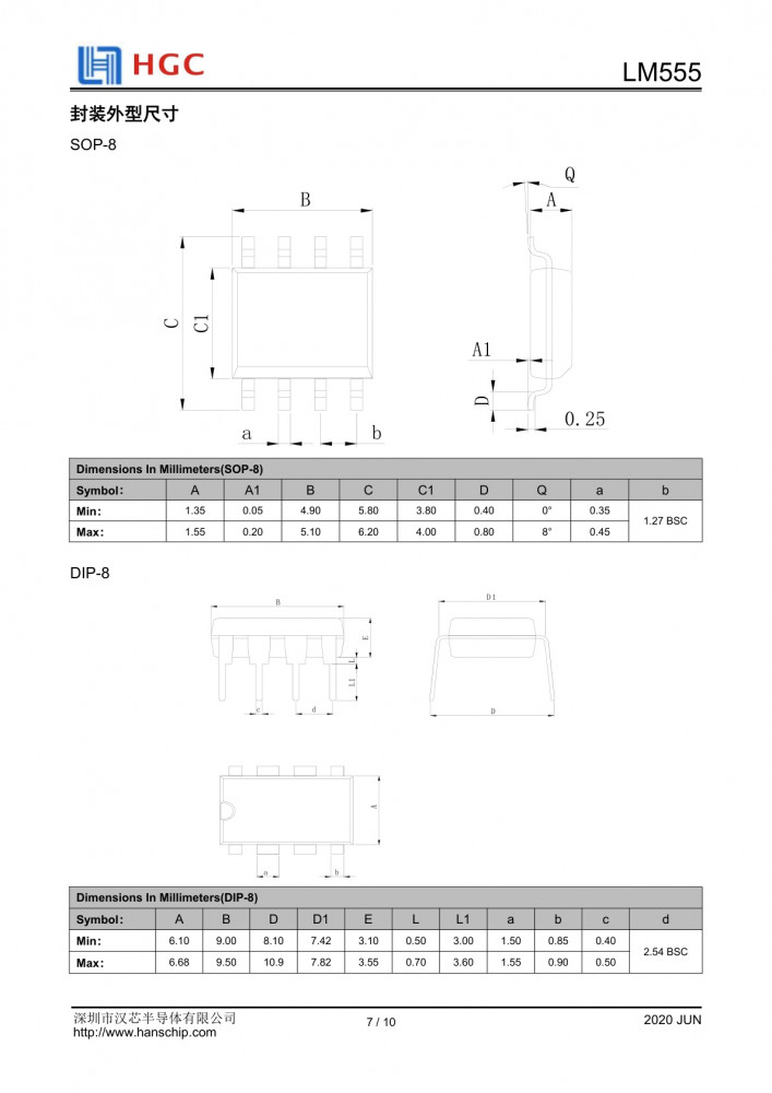 LM555DGKRG datasheet page 7