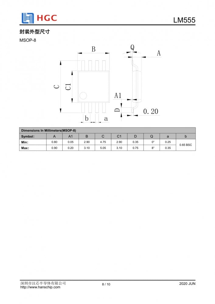 LM555DGKRG datasheet page 8