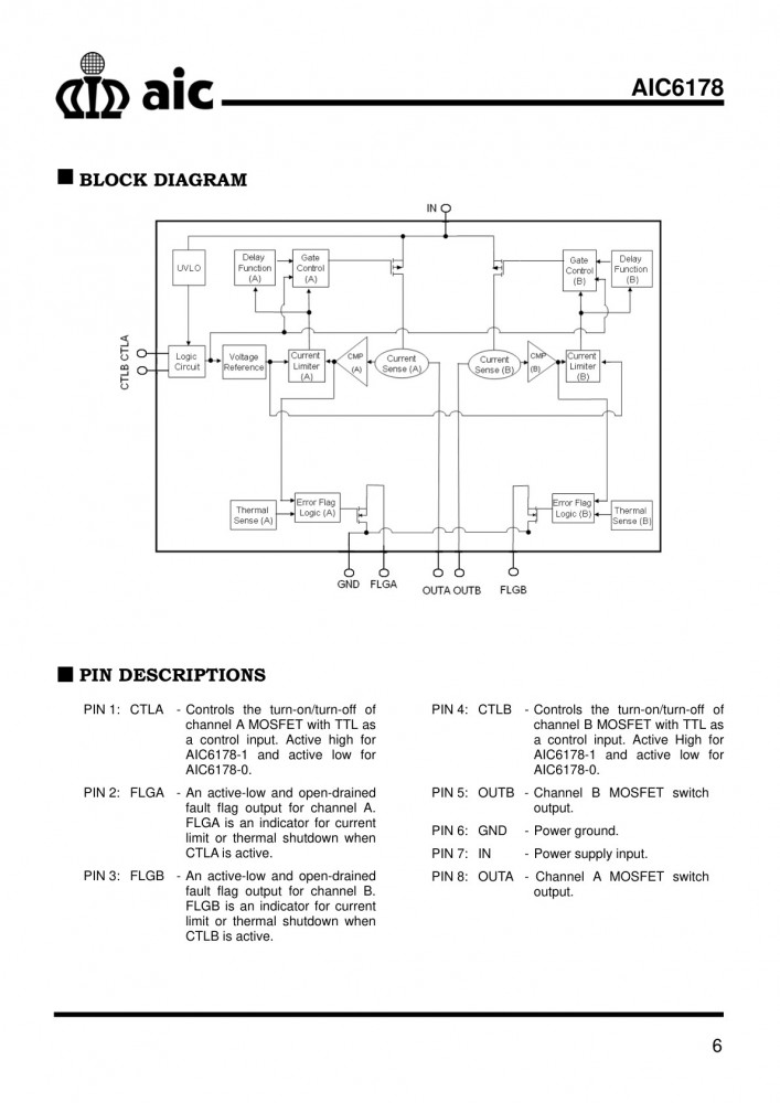 AIC6178D-1GS8TB datasheet page 6