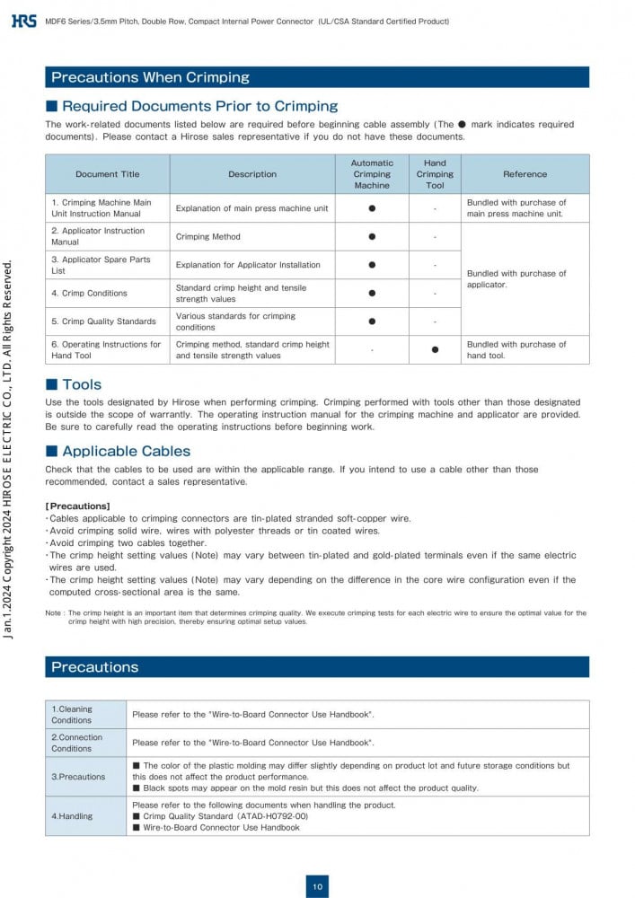 HRS MDF6 datasheet page 10