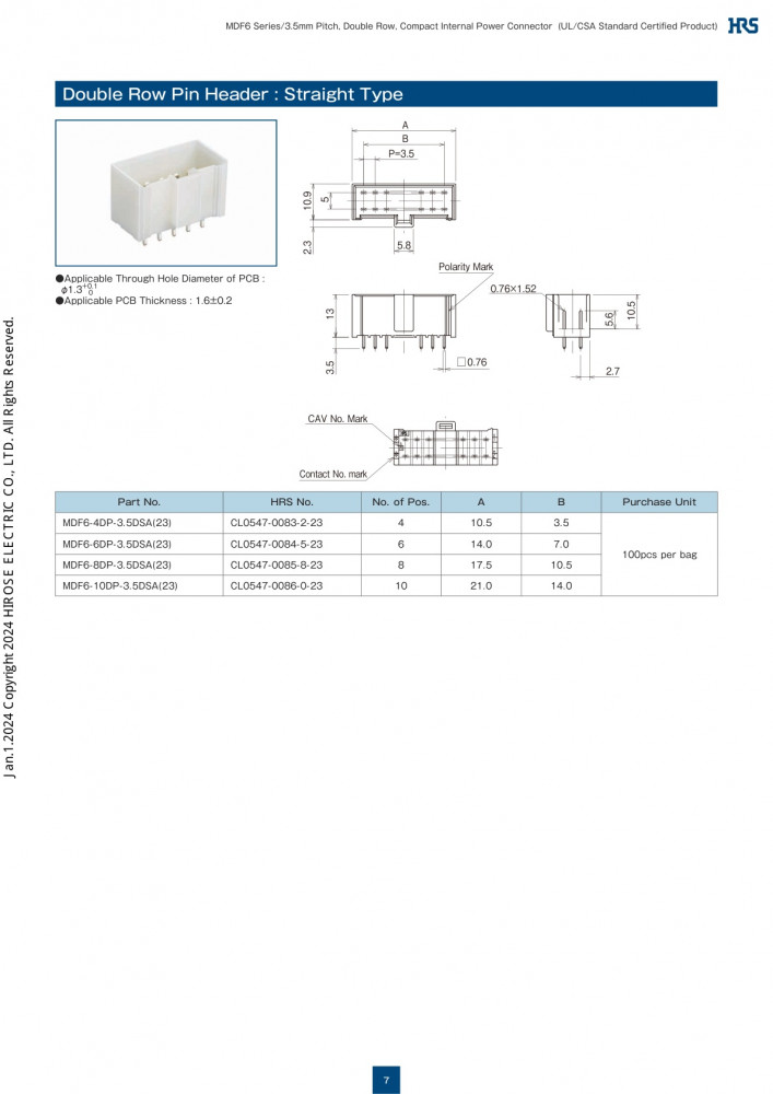 HRS MDF6 datasheet page 7