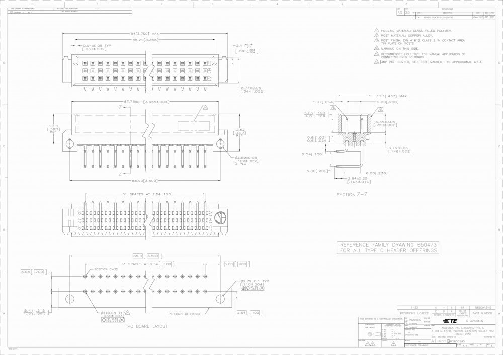 TE Connectivity 5650945-5 technical drawing preview