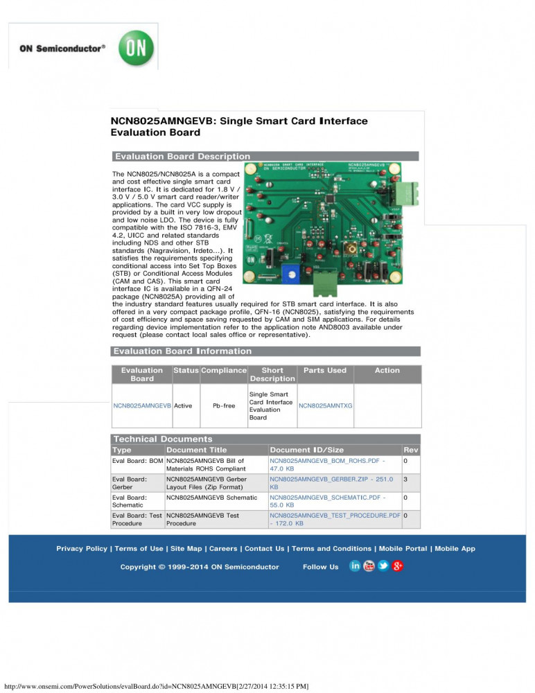 NCN8025AMNGEVB technical document preview
