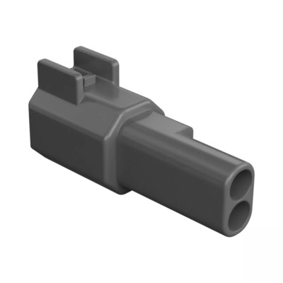 MX150 Cable-Sealed Male Connector Assembly with TPA, Single Row, 2 Circuits, Keying Option B, without Clipslot, Gray for sale