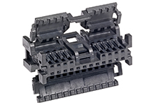 PROPOSED REPLACEMENT: MINI50 GEN II UNSEALED RECEPTACLES (206523 SERIES); Mini50 Unsealed Receptacle, Dual Row, Bridged, 20 Circuits, EcoPaXX Resin, Polarization Option A, Black