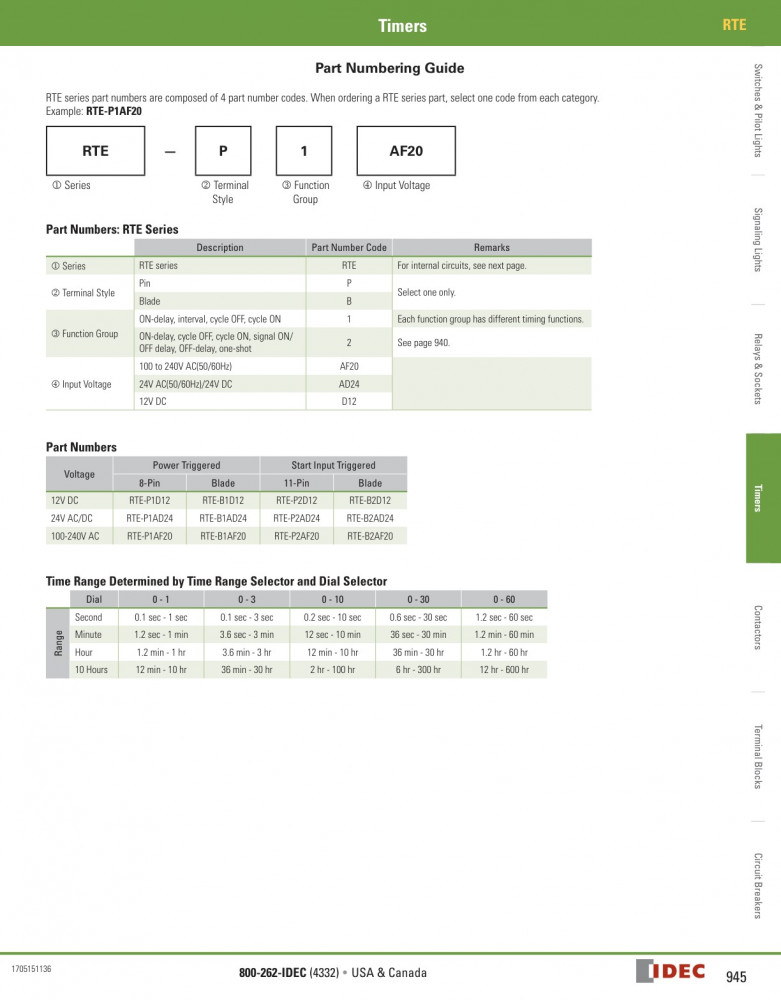 RTE analog timer technical document, page 2