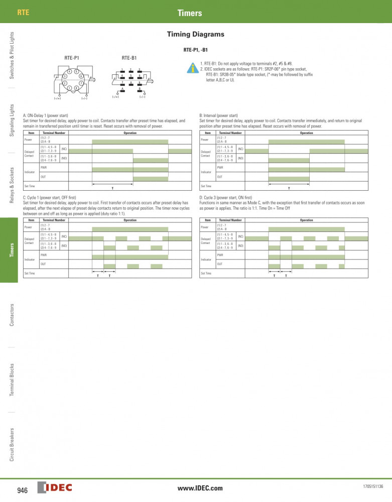 RTE analog timer technical document, page 3