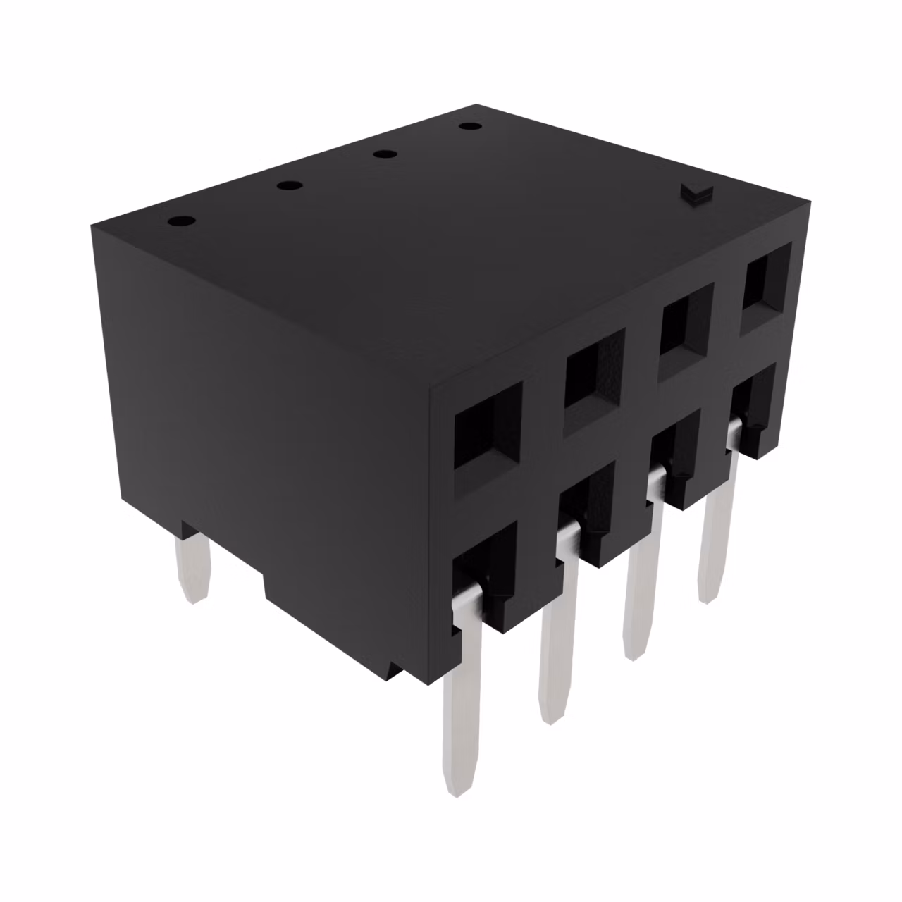 C-Grid III PCB Receptacle, 2.54mm Pitch, Dual Row, Right-Angle, Shrouded, 8 Circuits, 0.12µm Gold (Au) Flash Plating, Straight PCB Pins for sale