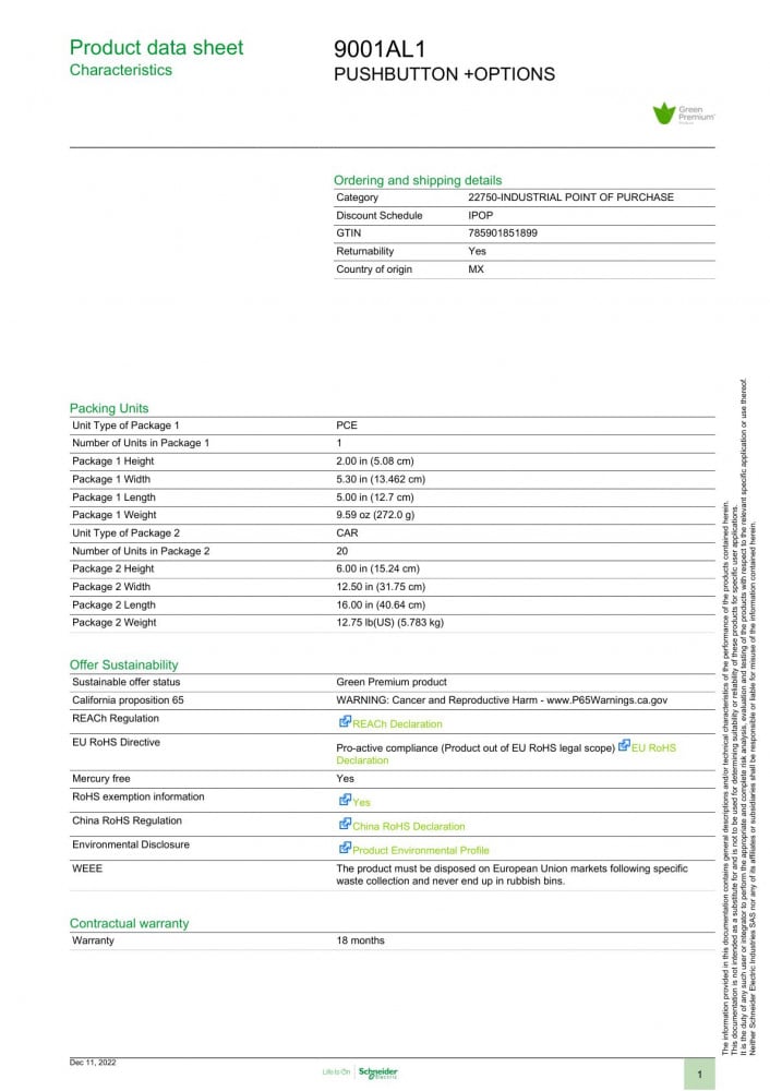 9001AL1 technical document preview