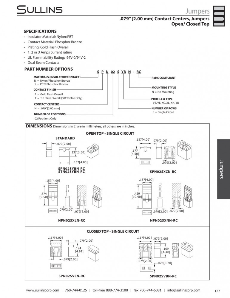 LEA NETWORKS 2.00 mm contact-center jumper documentation page