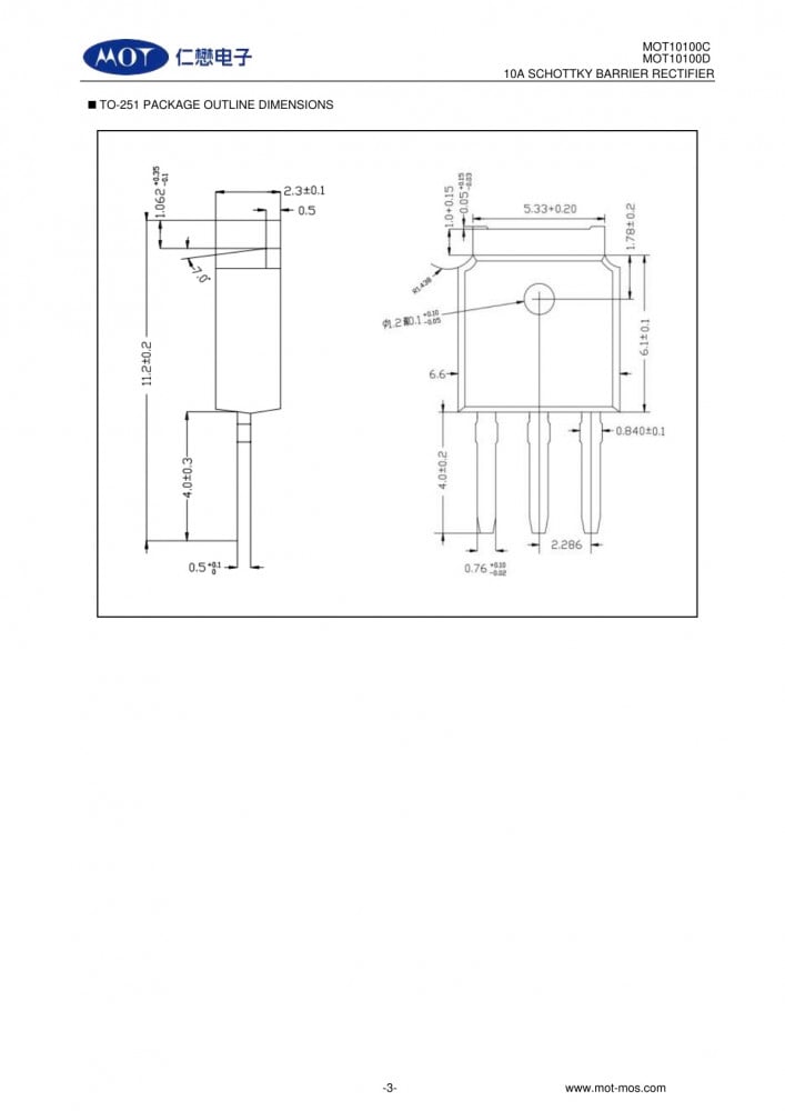 MOT10100D datasheet page 3