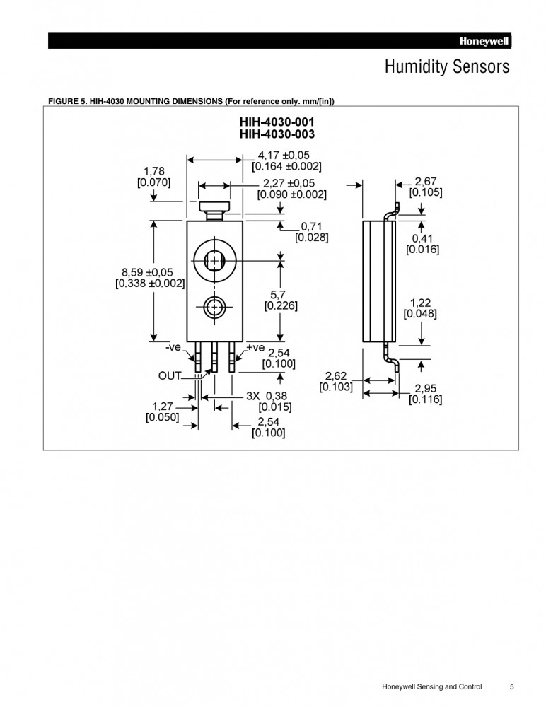HIH-4031-003 datasheet page 5