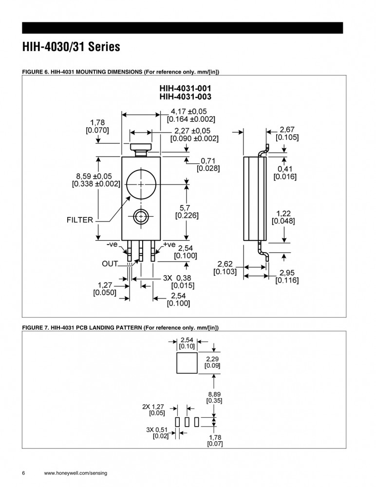 HIH-4031-003 datasheet page 6
