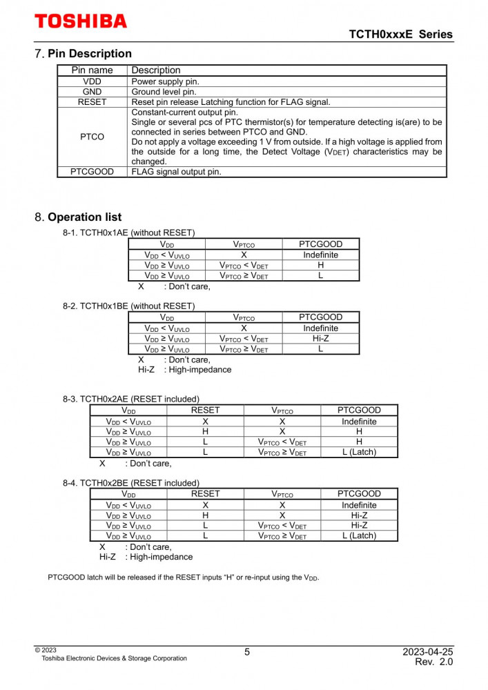 TCTH021AE datasheet page 5